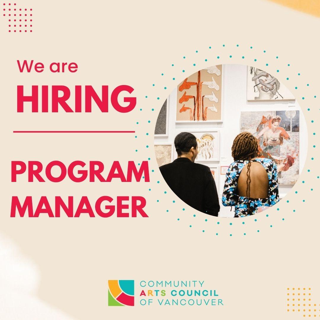 Now Hiring: Program Manager - Community Arts Council of Vancouver